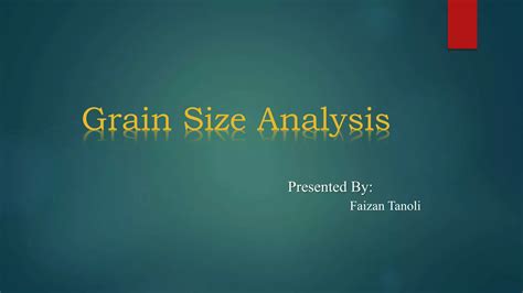 Grain Size Analysis PPTX