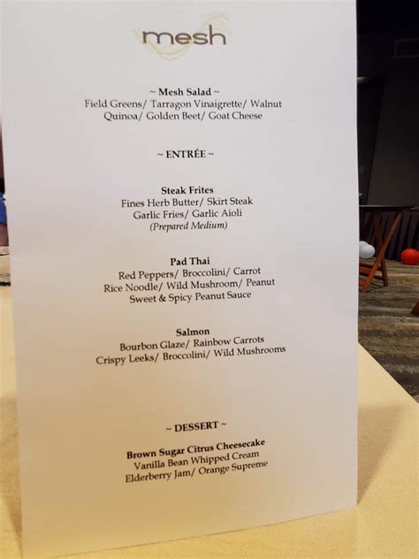 Mesh Louisville Menu Full Menu Update 2026