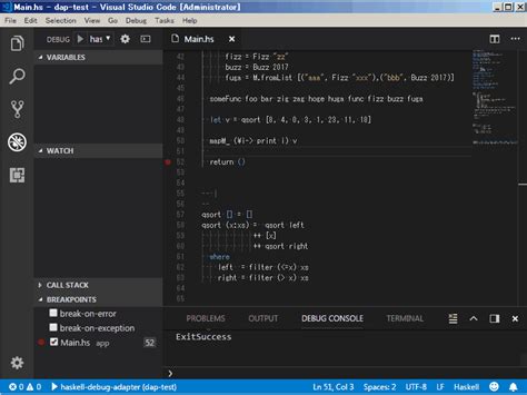haskell dap haskell dap is a ghci having dap interface