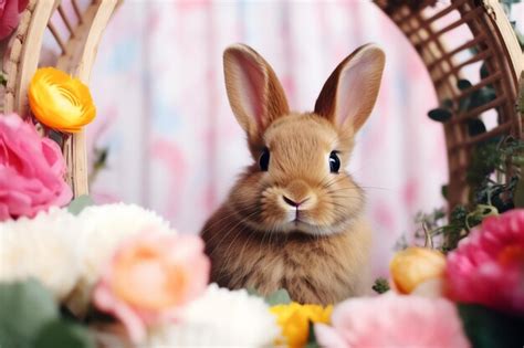 Premium Ai Image Bunny Easter Holiday Theme