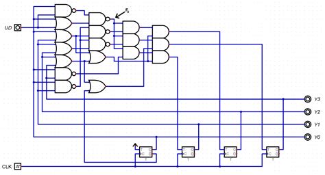 Digital Logic How Can I Make My Mod 10 Up Down Counter Wrap From 0 To 9 When Counting Down