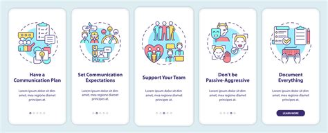 Project Communication Management Onboarding Mobile App Screen Have