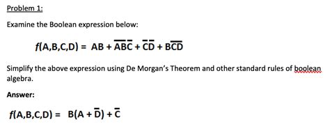Solved Problem 1 Examine The Boolean Expression Below Chegg Com