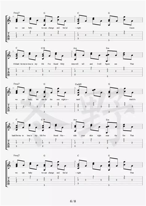 Daniel Powter《free Loop吉他谱》指弹版 曲谱热