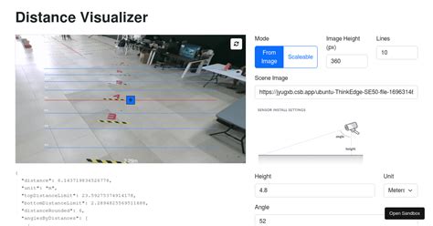 Distance Visualizer Codesandbox