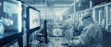 A Scientist Working With Computers And Analyzing Data From Modern