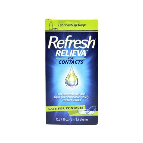 Refresh Relieva For Contacts 8 Ml Bottle Bye Dry Eyes