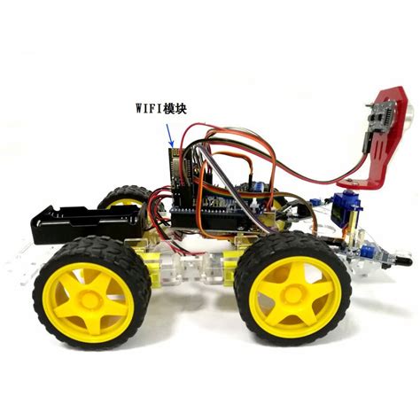 4wd Wifi控制2路循迹超声波避障智能遥控小车 遥控玩具diy套件 阿里巴巴