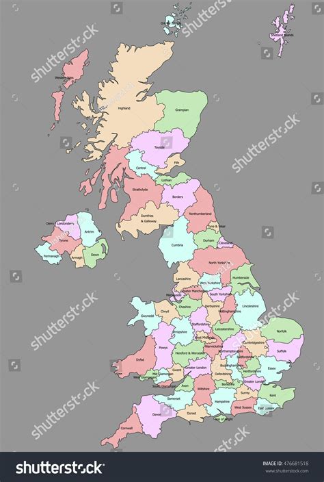 Map Of England Counties Printable