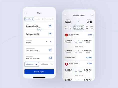 Flight Booking App Design Light Theme By Kamalesh Roy On Dribbble