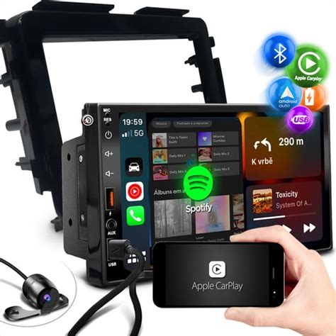Kit Central Multimidia Carplay Android Auto Moldura Honda Hrv 1521