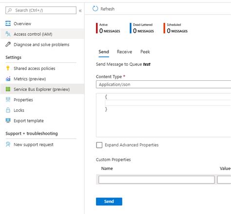 Azureservicebus How To View Servicebus Message In Azure Portal Stack Overflow