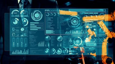 Premium Photo Engineer Use Cybernated Robotic Software Control Industry Robot Arm In Factory