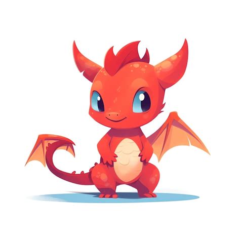 Premium Photo Cute Funny Dragon In Cartoon Style