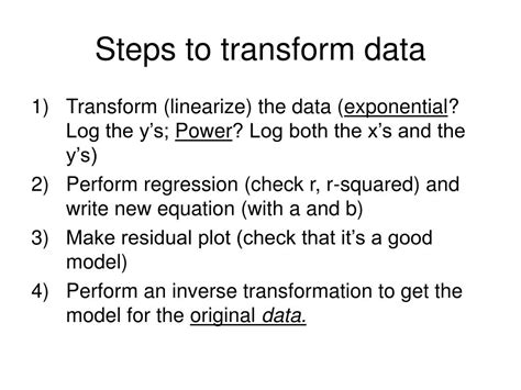 Ppt 41 Linearizing Data Powerpoint Presentation Free Download Id