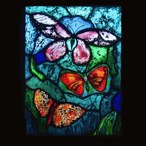 Butterfly Stained Glass Panel Irish Stained Glass