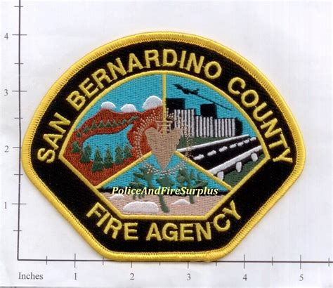 California San Bernardino County Fire Agency Ca Fire Dept Patch Ebay