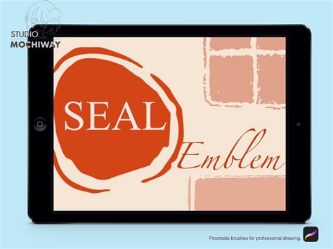 Seal Emblem 16 Procreate Brushes Wax Stamp Design Art Chinese Ancient