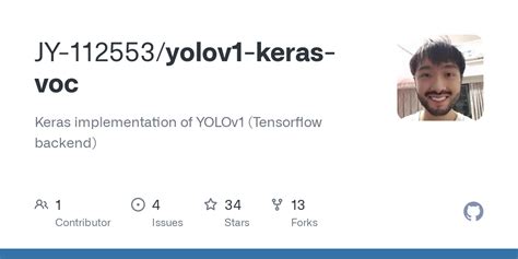 Github Jy 112553yolov1 Keras Voc Keras Implementation Of Yolov1 Tensorflow Backend