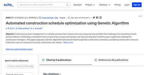 Automated Construction Schedule Optimization Using Genetic Algorithm