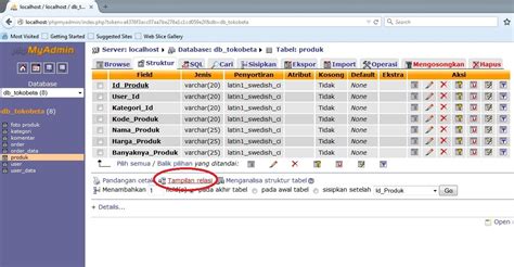 E Commerce Membuat Relasi Database Di Xampp Phpmyadmin Lembaran Kepo