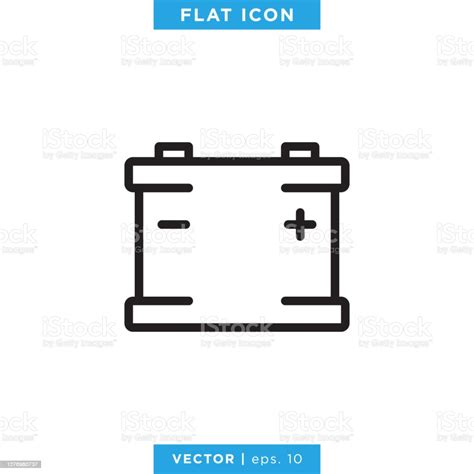 자동차 배터리 아이콘 벡터 일러스트 디자인 템플릿 누적 기호입니다 그래픽 사용자 인터페이스에 대한 스톡 벡터 아트 및 기타