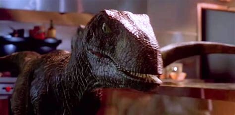 Velociraptor Jurassic Park Kitchen Scene 20 Disastrous Crew Visible