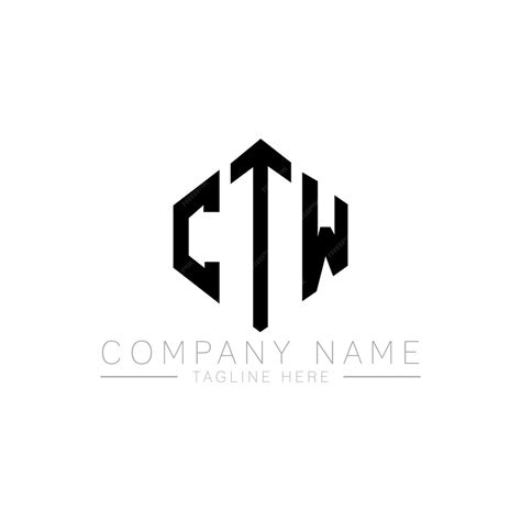 Premium Vector Ctw Letter Logo Design With Polygon Shape Ctw Polygon And Cube Shape Logo