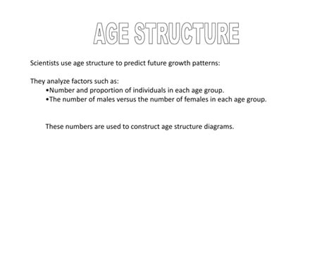 Age Structure Diagram Notes