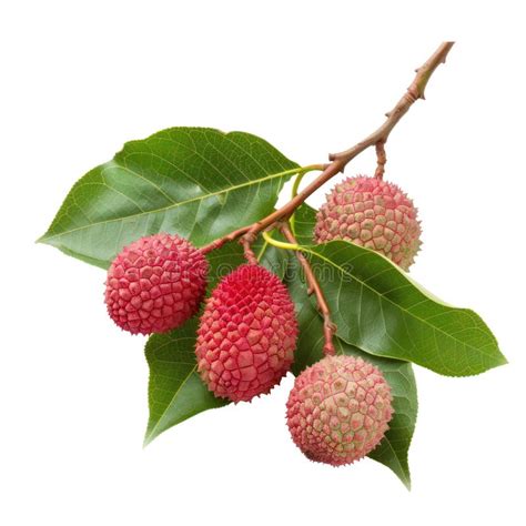 Lychee Leaf Isolate On Transparency Stock Illustration Illustration