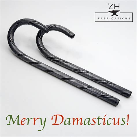 I Forged Some Damascus Candy Canes R Blacksmith