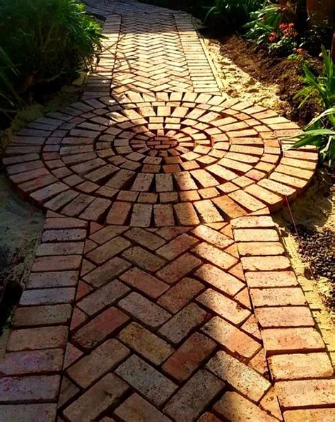 Pin By Melanie On Brick Patterns Brick Garden Garden Pathway