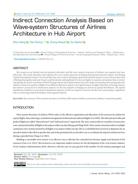 Pdf Indirect Connection Analysis Based On Wave System Structures Of