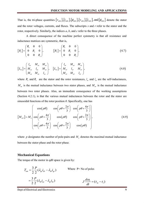 Induction Motor Modelling And Applications Report Pdf