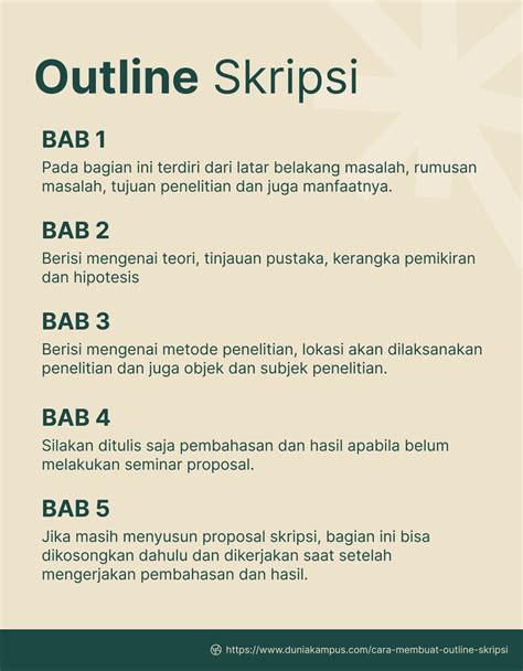 Cara Membuat Outline Skripsi Langkah Langkah