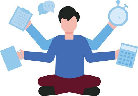 A Boy Does Many Things At Once 11213895 Vector Art At Vecteezy