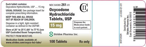 Dailymed Oxycodone Hydrochloride Tablet