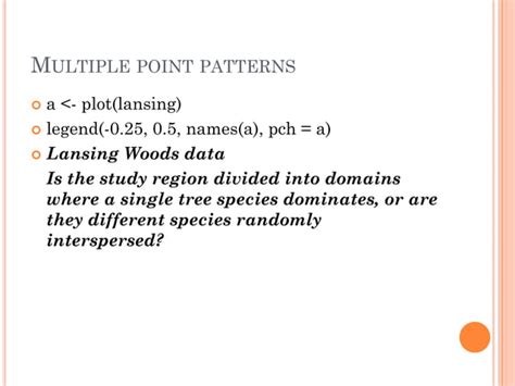 Introduction To Spatstat Ppt