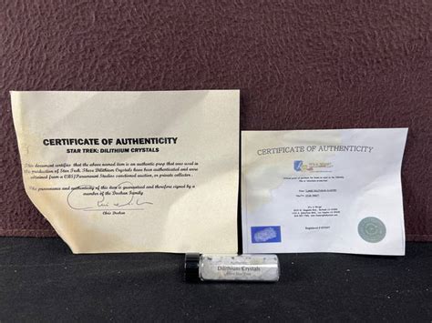 Star Trek Dilithium Crystals Authentic Production Used Prop