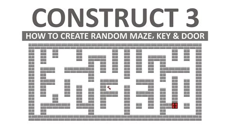 how to create random maze with key and door in construct 3 youtube