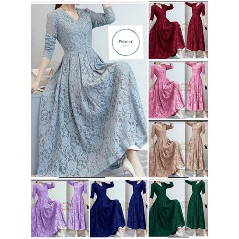 Jual Maxi Model Brukat Griter Import Maxi Cassie Maxi Wanita Maxi Perempuan Maxi Brukat