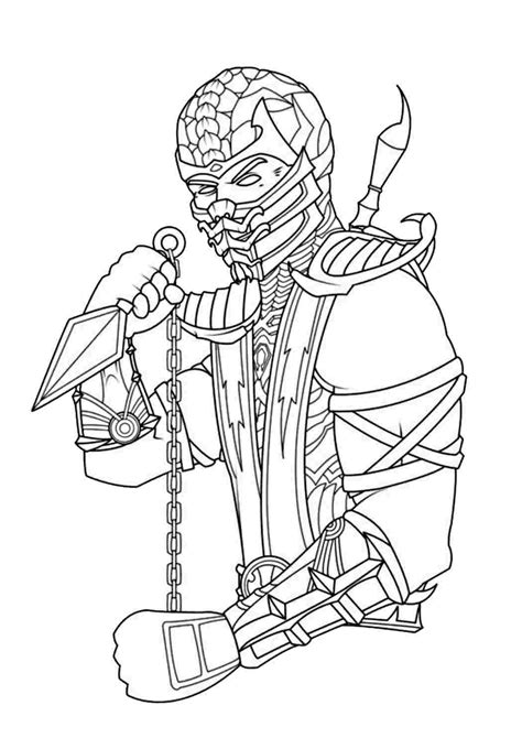 Раскраски Шиннок Онлайн раскраска Горо Хорошие раскраски Раксраски Мортал Комбат