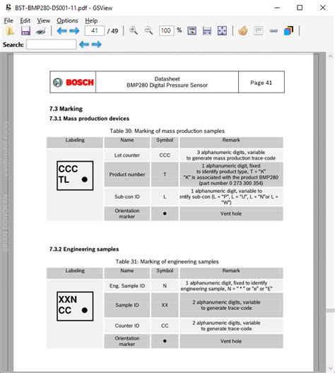 Curious Markings On A Bosch Sensortec Bmp280 Sensor “117 Yp” Eat