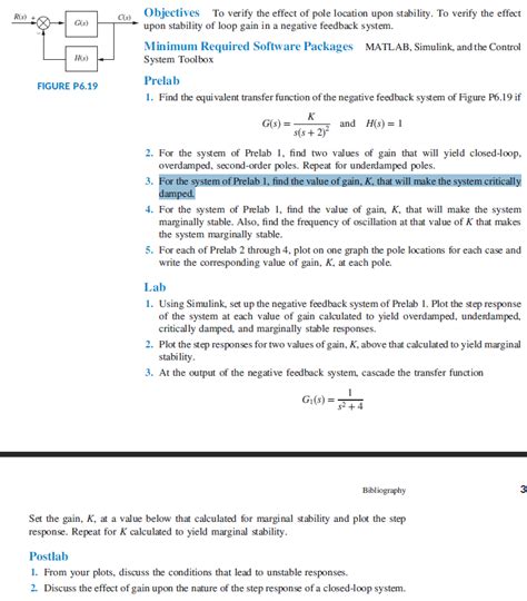 Solved Objectives To Verify The Effect Of Pole Location Upon Chegg Com