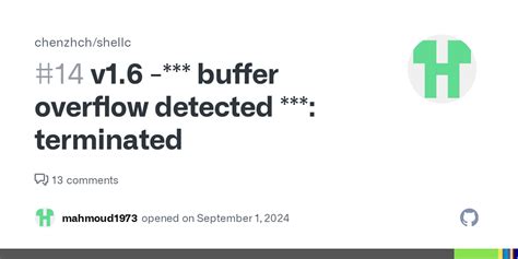 V16 Buffer Overflow Detected Terminated · Issue 14