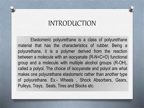 Polyurethane Elastomer Pptx