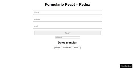 Ejercicio Formulario Con React Redux Codesandbox