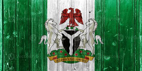 Nigerian Flag With Coat Of Arms