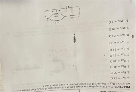 The Following Diagram Shows A Closed Electric Circuit Circuit Diagram