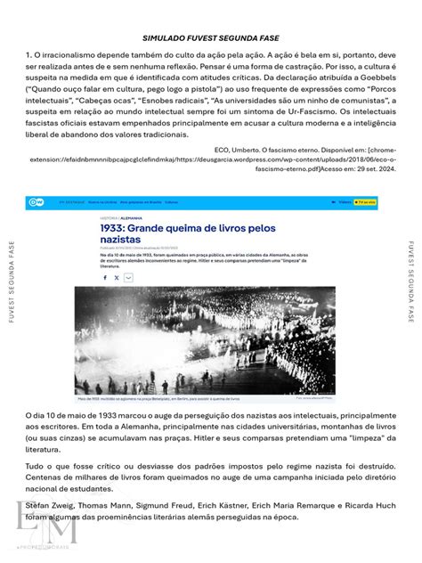 Queima De Livros E Cultura Nazista Pdf Nazismo França